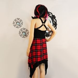 Dresses | Cross Back Plaid High Low Sweet Heart Dress | Poshmark